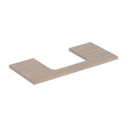 Geberit One Waschtisch-Platte 505284005 105 x 3 x 47 cm, Eiche/Melamin Holzstruktur, Ausschnitt mittig