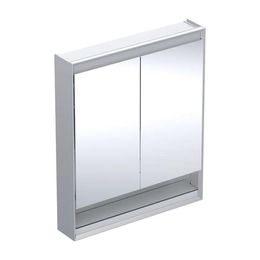 Geberit One Spiegelschrank 505832001 75 x 90 x 15 cm, Aluminium eloxiert, mit Nische und ComfortLight, 2 T&uuml;ren