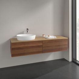 Villeroy & Boch Villeroy und Boch Antao Waschtisch-Unterschrank K26151HM 160x36x50cm, Hahnlochbohrung, Waschbeckenplattenfarbe honey oak, warm walnut