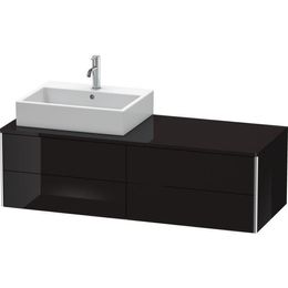 Duravit XSquare Waschtisch-Unterschrank XS4913L4040 140x40x54,8cm, 4 Schubk&auml;sten, links, schwarz hochglanz