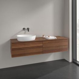 Villeroy & Boch Villeroy und Boch Antao Waschtisch-Unterschrank L26112HM 160x36x50cm, Waschbeckenplattenfarbe warm walnut, warm walnut, mit Beleuchtung