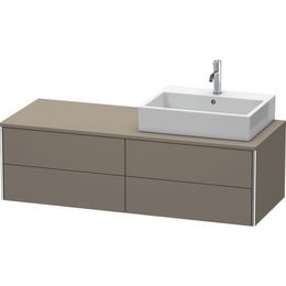 Duravit XSquare Waschtisch-Unterschrank XS4913R9090 140x40x54,8cm, 4 Schubk&auml;sten, rechts, Flannel Grey seidenmatt