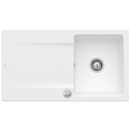 Villeroy & Boch Villeroy & Boch Siluet Einbausp&uuml;le 333502RW mit Ablaufgarnitur und Exzenterbet&auml;tigung, Stone White