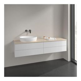 Villeroy & Boch Villeroy und Boch Antao Waschtisch-Unterschrank L26013GF 160x36x50cm, Waschbeckenplattenfarbe botticino, glossy white lacquer, mit Beleuchtung