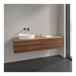Villeroy & Boch Villeroy und Boch Antao Waschtisch-Unterschrank L26111HM 160x36x50cm, Waschbeckenplattenfarbe honey oak, warm walnut, mit Beleuchtung