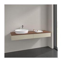 Villeroy & Boch Villeroy und Boch Antao Waschtisch-Unterschrank L15052HJ 160x19x50cm, Hahnlochbohrung, Waschbeckenplattenfarbe warm walnut, silk grey matt lacquer