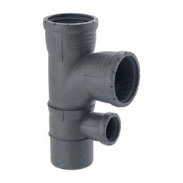 Geberit Silent Pro Kombibogenabzweig 393456141 DN 90/90/50, 87,5&deg;, Innenradius, hochschalld&auml;mmend
