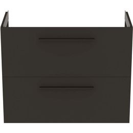 Ideal Standard i.life S M&ouml;bel-Waschtischunterschrank T5295NV 2 Ausz&uuml;ge, 80 x 37,5 x 63 cm, quarzgrau matt