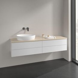 Villeroy & Boch Villeroy und Boch Antao Waschtisch-Unterschrank L26113GF 160x36x50cm, Waschbeckenplattenfarbe botticino, glossy white lacquer, mit Beleuchtung