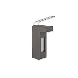 HEWI System 900 Desinfektions- und Seifenspender 900.06.00260SC Edelstahl pulverbeschichtet dunkelgrau perlglimmer tiefmatt, 92,5x388x207mm