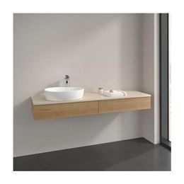 Villeroy & Boch Villeroy und Boch Antao Waschtisch-Unterschrank K15153HN 160x19x50cm, Hahnlochbohrung, Waschbeckenplattenfarbe botticino, honey oak