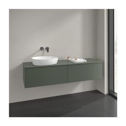 Villeroy & Boch Villeroy und Boch Antao Waschtisch-Unterschrank L37010HL 160x36x50cm, Waschbeckenplattenfarbe Lack, leaf green matt lacquer