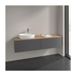 Villeroy & Boch Villeroy und Boch Antao Waschtisch-Unterschrank K37011GK 160x36x50cm, Waschbeckenplattenfarbe honey oak, anthracite matt lacquer
