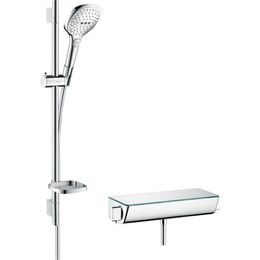 Hansgrohe Brauseset Ecostat Select 27038400 E 120 Combi. weiß/chrom, DN 15, 65cm, Thermostat