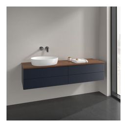 Villeroy & Boch Villeroy und Boch Antao Waschtisch-Unterschrank K26112HG 160x36x50cm, Waschbeckenplattenfarbe warm walnut, midnight blue matt lacquer
