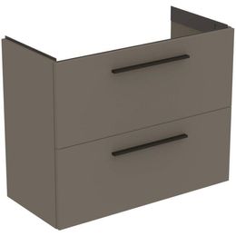 Ideal Standard i.life S M&ouml;bel-Waschtischunterschrank T5295NG 2 Ausz&uuml;ge, 80 x 37,5 x 63 cm, greige matt