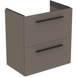 Ideal Standard i.life S M&ouml;bel-Waschtischunterschrank T5293NG 2 Ausz&uuml;ge, 60 x 37,5 x 63 cm, greige matt