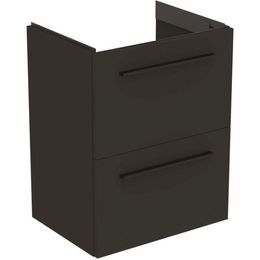 Ideal Standard i.life S M&ouml;bel-Waschtischunterschrank T5291NV 2 Ausz&uuml;ge, 50 x 37,5 x 63 cm, quarzgrau matt
