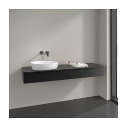 Villeroy & Boch Villeroy und Boch Antao Waschtisch-Unterschrank K15150PD 160x19x50cm, Hahnlochbohrung, Waschbeckenplattenfarbe Lack, black matt lacquer