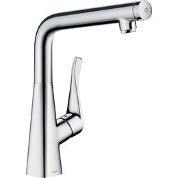 Hansgrohe Metris Select 320 K&uuml;chenarmatur 14883000 chrom, schwenkbarer Auslauf