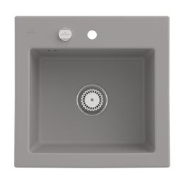 Villeroy & Boch Villeroy und Boch Subway 50 S Einbausp&uuml;le 331502KD mit Ablaufgarnitur, Excenterbet&auml;tigung, 525 x 510 mm, fossil CeramicPlus