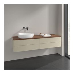 Villeroy & Boch Villeroy und Boch Antao Waschtisch-Unterschrank K26112HJ 160x36x50cm, Waschbeckenplattenfarbe warm walnut, silk grey matt lacquer