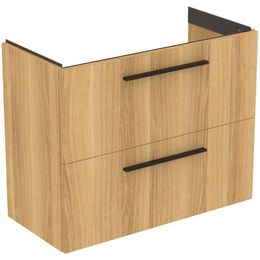 Ideal Standard i.life S M&ouml;bel-Waschtischunterschrank T5295NX 2 Ausz&uuml;ge, 80 x 37,5 x 63 cm, Eiche natur