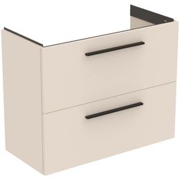 Ideal Standard i.life S M&ouml;bel-Waschtischunterschrank T5295NF 2 Ausz&uuml;ge, 80 x 37,5 x 63 cm, sandbeige matt