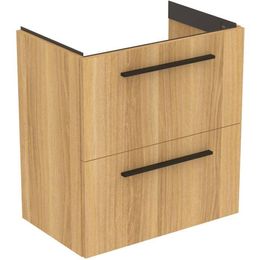 Ideal Standard i.life S M&ouml;bel-Waschtischunterschrank T5293NX 2 Ausz&uuml;ge, 60 x 37,5 x 63 cm, Eiche natur
