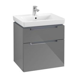 Villeroy & Boch Villeroy & Boch Subway 2.0 Waschtischunterschrank A90910FP, 58,7x59x45,4cm, Glossy Grey, chrom