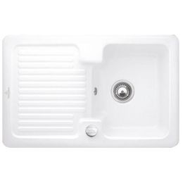 Villeroy & Boch Villeroy und Boch Villeroy & Boch Condor Einbauspüle 674502R1 mit Ablaufgarnitur und Exzenterbetätigung, weiß