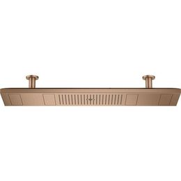 Hansgrohe Axor ShowerHeaven Kopfbrause 1200 4jet Axor 12427310 brushed red gold optic, mit Lichtm. 3500 K