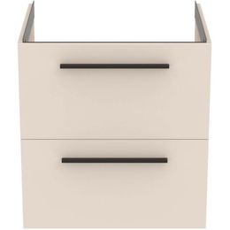 Ideal Standard i.life B M&ouml;beldoppelwaschtisch-Unterschrank T5270NF 2 Ausz&uuml;ge, 60 x 50,5 x 63 cm, sandbeige matt