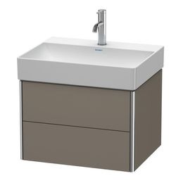 Duravit XSquare Waschtisch-Unterschrank XS416109090 58,4x39,7x46cm, 2 Schubk&auml;sten, Flannel Grey seidenmatt