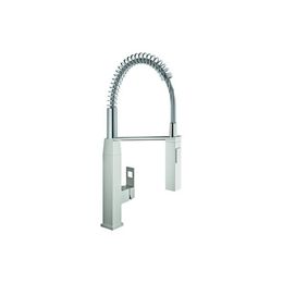 Grohe Eurocube Küchenarmatur 31395DC0 supersteel, C-Auslauf, mit Profibrause