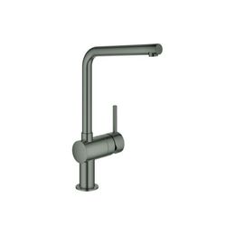 Grohe Minta Spültisch-Einhebelmischer 31375AL0 hard graphite gebürstet, schwenkbarer L-Auslauf