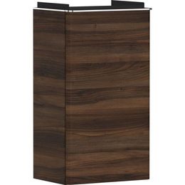Hansgrohe Xelu Q Waschtischunterschrank 54014000 340x605x245mm, f&uuml;r Handwaschbecken, links, Nussbaum dunkel, chrom
