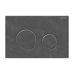 Geberit Sigma 50 Round Bet&auml;tigungsplatte 115651JM1 Platte/Taste Mustang schiefer, Ring schwarzchrom, f&uuml;r 2-Megen-Sp&uuml;lung