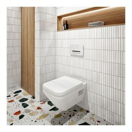 Villeroy & Boch Villeroy und Boch Architectura WC-Set 5685CLR1 37x53cm, oval, wandh&auml;ngend, TwistFlush, waagerecht, Wei&szlig; Alpin CeramicPlus
