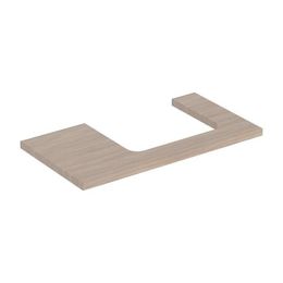 Geberit One Waschtisch-Platte 505323005 90 x 3 x 47 cm, Eiche/Melamin Holzstruktur, Ausschnitt rechts