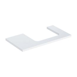 Geberit One Waschtisch-Platte 505323001 90 x 3 x 47 cm, wei&szlig;/lackiert hochgl&auml;nzend, Ausschnitt rechts