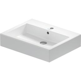 Duravit Vero Waschtisch 04546000271 60 x 47 cm, weiß WonderGliss, geschliffen, mit Hahnloch, Überlauf, Hahnlochbank