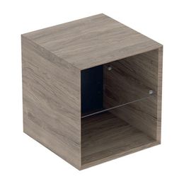 Geberit One Seitenelement 505079006 45x49,2x47cm, Nussbaum hickory/Melamin Holzstruktur