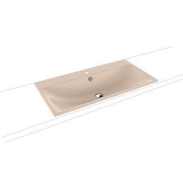 Kaldewei Silenio Einbau-Waschtisch 907806013030 &Uuml;berlauf, 1 Hahnloch, 3038, 90 x 46 cm, bahamabeige Perl-Effekt