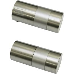 Schöner Wohnen Kollektion Gardinenstangen-Endstück "Zylinder für Ø 20 mm", silber (edelstahl, optik, silber, matt), 2 Stk., SCHÖNER WOHNEN-KOLLEKTION, Gardinenstangenendstücke, Serie Einzelprogramm Leon Ø 20 mm