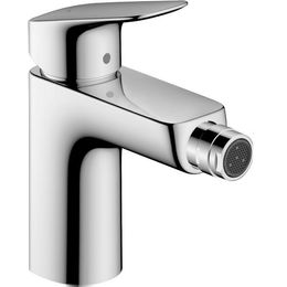 Hansgrohe Logis 100 Bidet Armatur 71200000 chrom, H&ouml;he 187 mm, Zugstangen Ablaufgarnitur