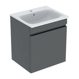 Geberit Renova Plan M&ouml;bel-Waschtisch-Set 501915JK1 60x62,2x48cm, Korpus/Front lava matt/Waschtisch wei&szlig;