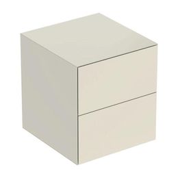 Geberit One Seitenschrank 505077004 45x49,2x47cm, 2 Schubladen, sand-grau/lackiert hochgl&auml;nzend