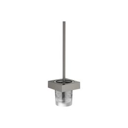 Dornbracht WC-B&uuml;rstengarnitur 83900780-99 Wandmodell, Glas aus Kristallglas, matt, Dark Platinum matt