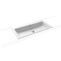 Kaldewei Einbauwaschtisch Puro 900206003001 3152, 90x46x1,4cm,weiss Perl-Effekt, ohne Hahnloch